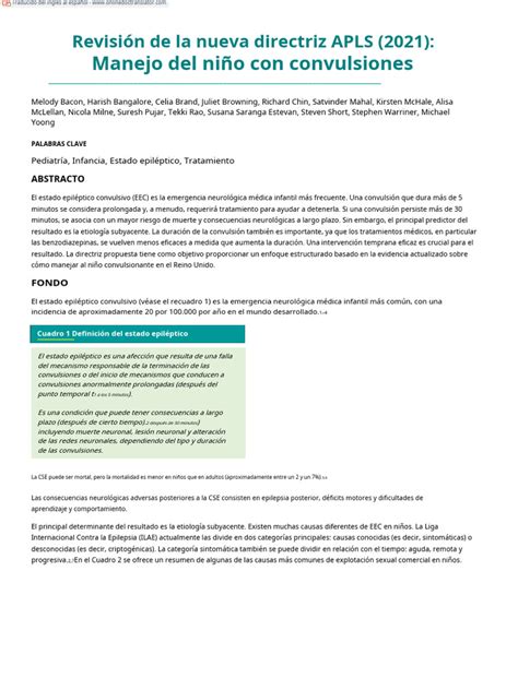 Review Of The New Apls Guideline 2021 En Es Pdf