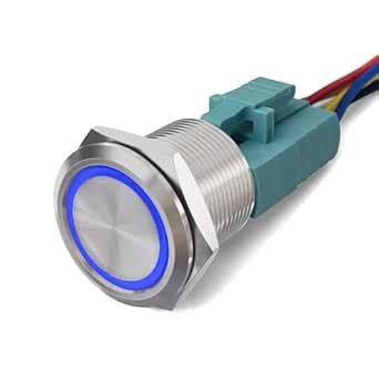 Amazon MGI SpeedWare Billet Push Button Switch Mm With Socket A VDC Ring LED