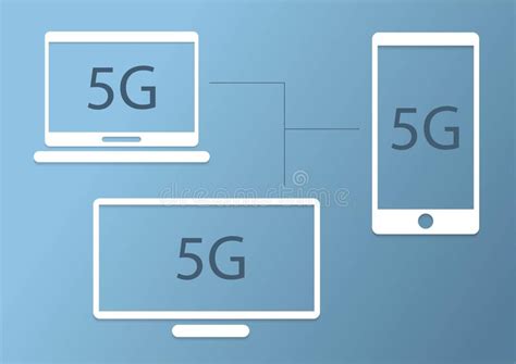 5g Internet Communication Connect Smartphone Computer Notebook And Tv 5g Flat Logo Design