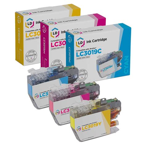Ld Compatible Brother Lc3019 Super Hy Ink Cartridges Cyan Magenta