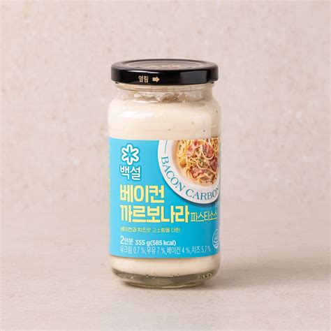 백설 베이컨까르보나라파스타소스355g Ssg Com