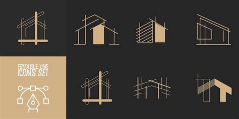 Premium Vector Architect Development And Interior Design Icons