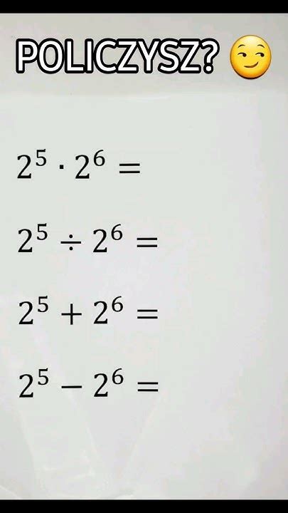 A Ty Umiesz Policzyć Potęgi 😏😎🧐 Mathematics Matematyka Matma Youtube