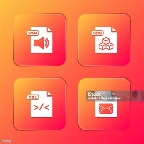 Wma 파일 문서 3ds Xsl 및 Eml 아이콘을 설정합니다 벡터 가득 찬에 대한 스톡 벡터 아트 및 기타 이미지 가득 찬 개념 나무 기둥 Istock