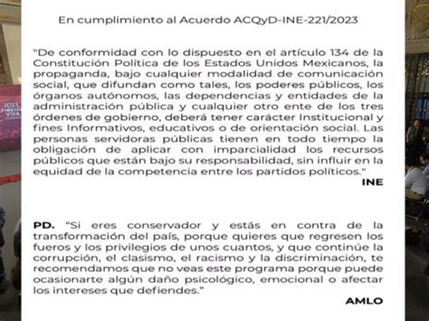 Amlo Cumple Con Orden Del Ine Sobre Cortinillas En La Mañanera Y