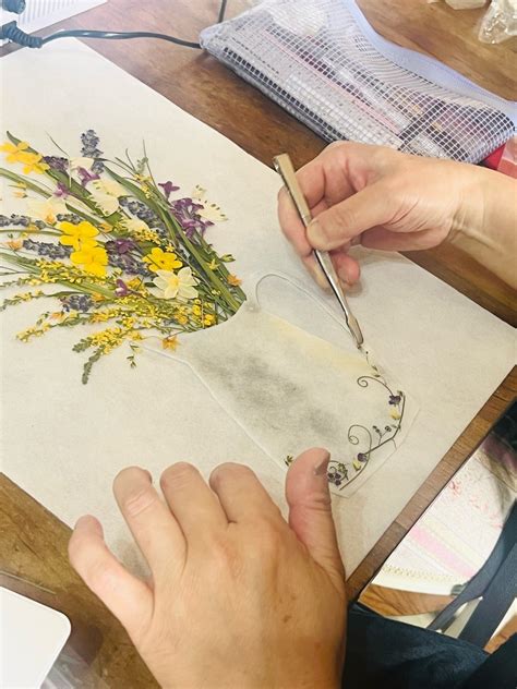 押し花教室 押し花教室 癒しのピッチャーのお花 テレビチャンピオン若林佳子花作家＆教室 はちみつブログ