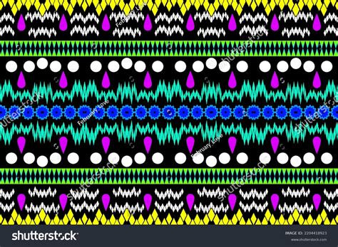 Decoration Colorful Geometric Shape Form Pattern Stock Vector Royalty Free 2204418923