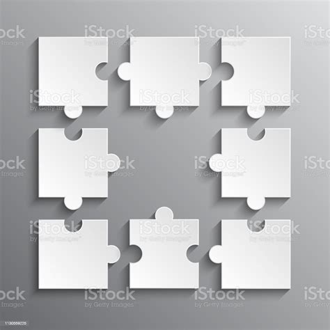 Infographic 퍼즐 8 회색 별도 조각 모자이크 세부 사항 타일 부품 사각형 데이터 퍼즐입니다 조각그림 맞추기에 대한