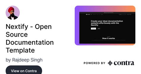 Nextify Open Source Documentation Template By Rajdeep Singh