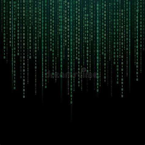Abstract Technology Background Binary Data And Streaming Binary Code Background Vector