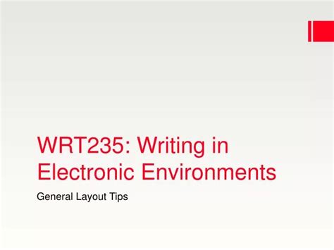 Ppt Wrt Writing In Electronic Environments Powerpoint