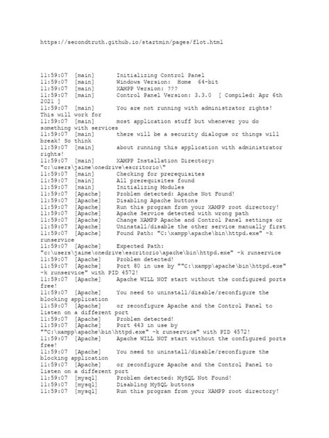Xampp Control Pdf Apache Server My Sql