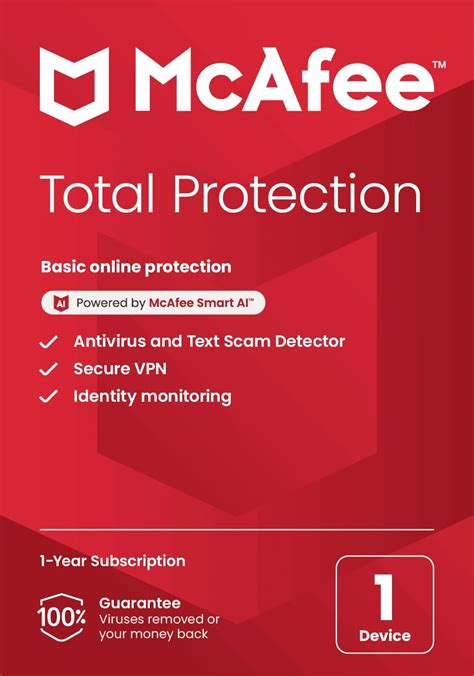Brandclub Mcafee Total Protection 1 Device 2025 Security Software