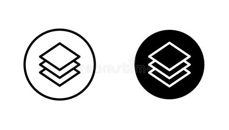 Layers Vecor Icon Set Stock Vector Illustration Of Three 340579679