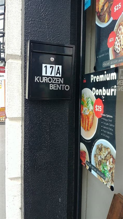Carta Del Restaurante Kurozen Bento Auckland