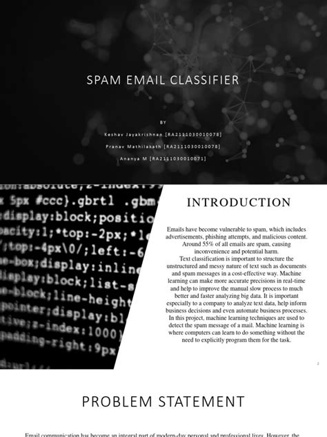 spam email classifier pdf machine learning statistical classification