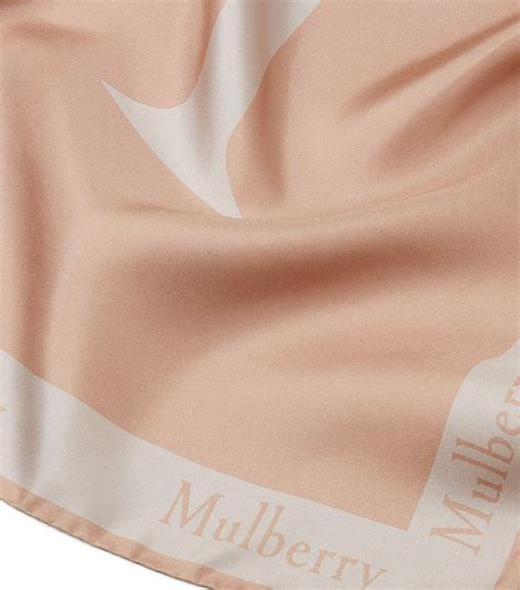 Womens Mulberry White Silk Square Scarf Harrods Uk