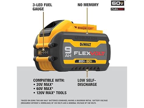DEWALT DCB609 20V 60V MAX FLEXVOLT 9Ah Battery