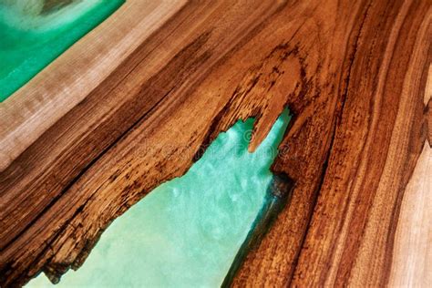 Textura De Una Mesa De Madera Con Resina Epoxi Foto De Archivo