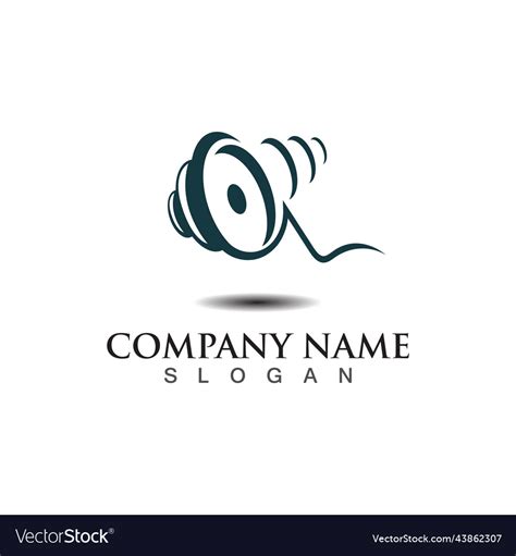 Speaker Logo Sound System Creative Design Vector Image