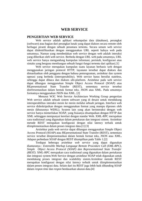 Pdf Web Service Pengertian Web Service