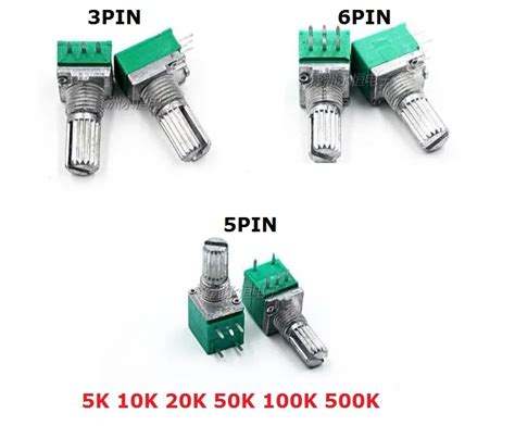 PCS RV NS RK G RK N B K K K K K K Double Potentiometer Pin Pin Pin B Mm