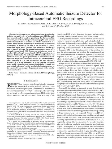 pdf morphology based automatic seizure detector for intracerebral eeg