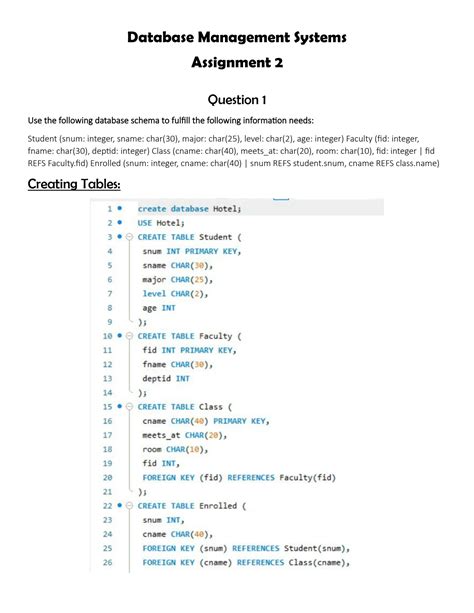Solution Database Management Systems Mysql Assignment Studypool