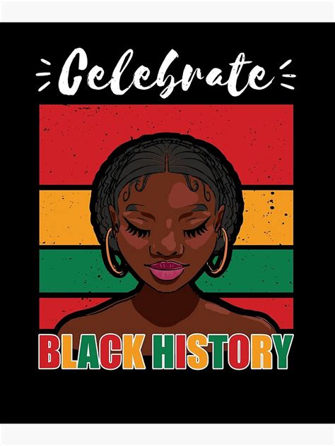 Black History Month Women Black Woman Afro African American Poster
