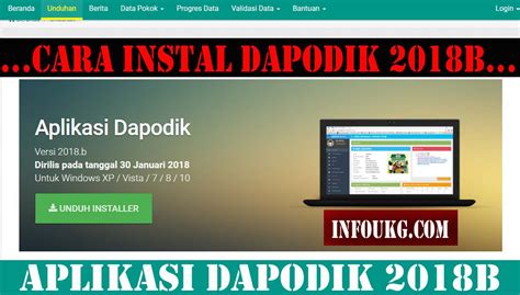 Cara Instal Dapodik Versi 2018b Terbaru