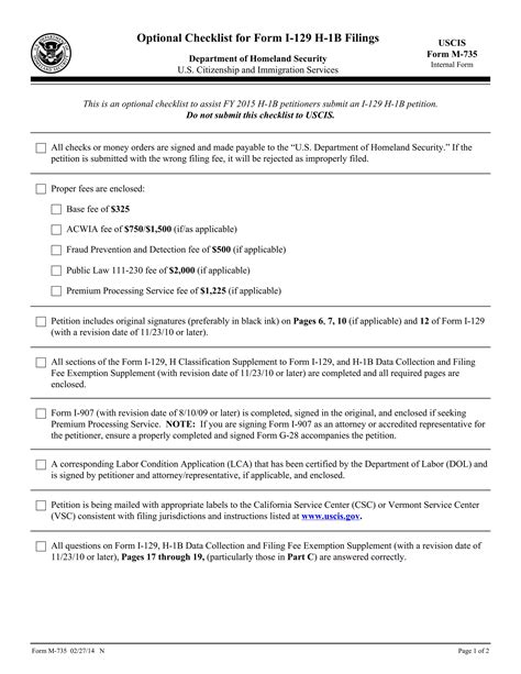 Checklist For Filing H1b Visa Fy 2015 Pdf