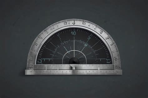 Premium Photo Protractor Ruler Measuring Tool D Vector Icon Cartoon Minimal Style