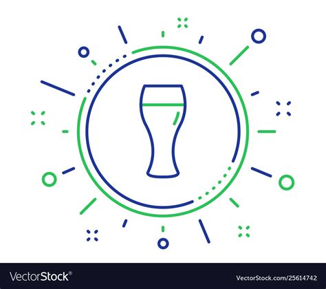 Beer Glass Line Icon Pub Craft Sign Royalty Free Vector