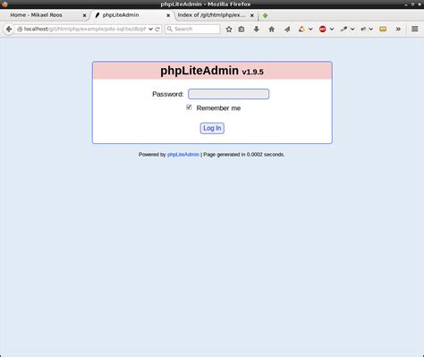 En Webbaserad Klient För Sqlite Phpliteadmin Dbwebb