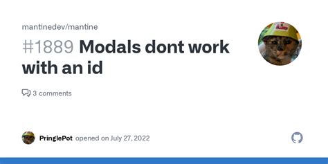 Modals Dont Work With An Id · Issue 1889 · Mantinedevmantine · Github