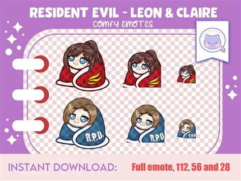 Resident Evil Claire Redfield And Leon S Kennedy Comfy Emotes Stream