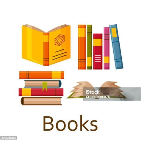 도 서 세트 흰색 배경에 고립입니다 벡터 일러스트입니다 책에 대한 스톡 벡터 아트 및 기타 이미지 책 다중 색상 벡터 Istock