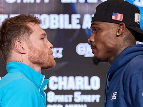 Photos Canelo Alvarez Jermell Charlo Face To Face At Final Presser