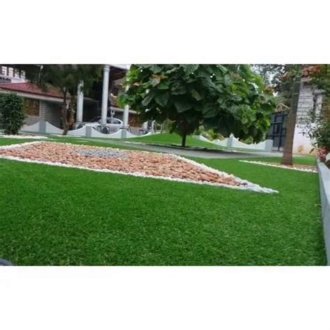 Straight Green Synthetic Artificial Grass For Outdoor Packaging Type