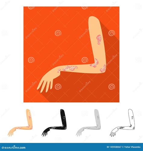 Vector Design Of Psoriasis And Dermatitis Symbol Collection Of