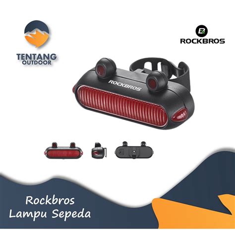 Jual Lampu Sepeda Belakang ROCKBROS Tail Light Sepeda Safety Riding Lamp Shopee