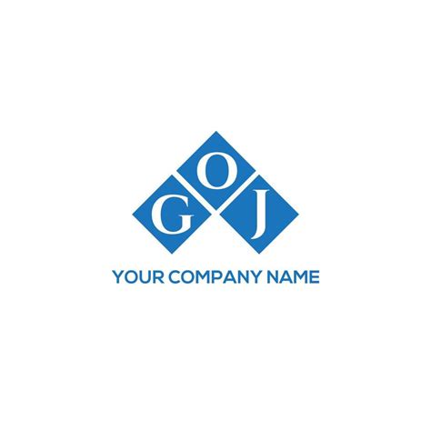 Goj Letter Logo Design On White Background Goj Creative Initials