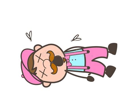 Dead Body Female Explorer Scientist Cartoon Vector Stock Illustration
