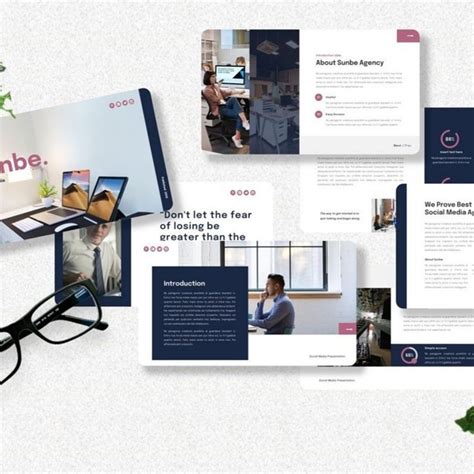 Sunbe Social Media Powerpoint Template