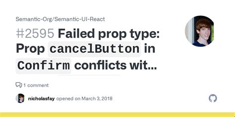 Failed Prop Type Prop Cancelbutton In Confirm Conflicts With Props
