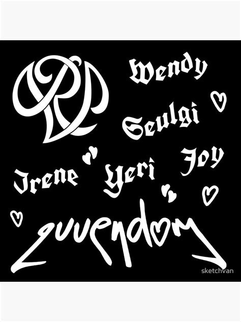 Red Velvet Queendom Logo And Members Name Poster For Sale By