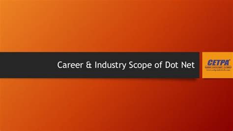 Introduction To Dot Net Ppt