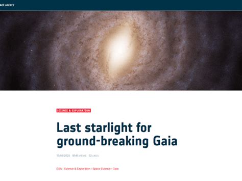 天の川銀河を観測する宇宙望遠鏡「ガイア」がスカイスキャンフェーズを完了 Gigazine