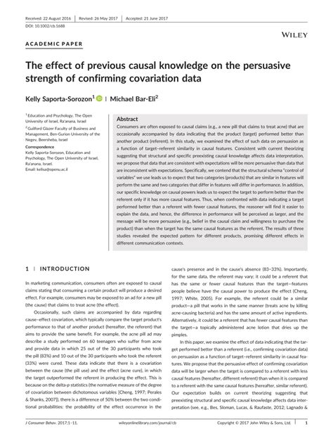 Pdf The Effect Of Previous Causal Knowledge On The Persuasive Strength Of Confirming