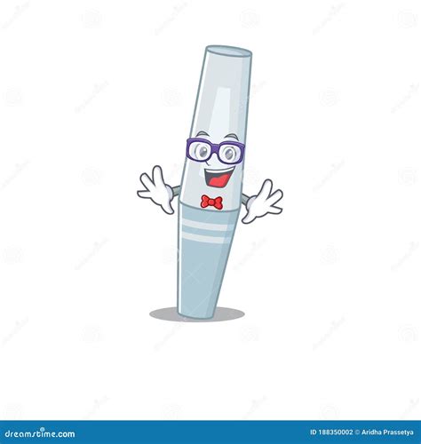 A Caricature Drawing Of Nerd Mascara Wearing Weird Glasses Stock Illustration Illustration Of